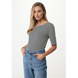 Mexx Shirt in Schwarz/ Wei&szlig; - 55% | Gr&ouml;&szlig;e L | Damen-tops