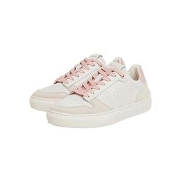Pepe Jeans Footwear Leder-Sneakers "Camden Rise" in Wei&szlig;/ Rosa - 58% | Gr&ouml;&szlig;e 41 | Damen-sneakers