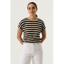 Garcia Shirt in Schwarz/ Beige - 46% | Gr&ouml;&szlig;e M | Damen-tops