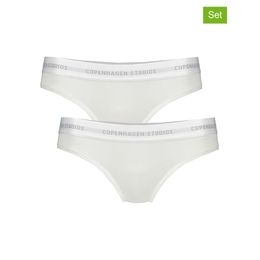 Copenhagen Studios 2er-Set: Slips in Wei&szlig; - 55% | Gr&ouml;&szlig;e S | Damen-unterteile