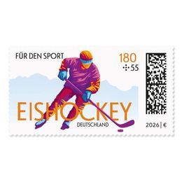 Olympische / Paralympische Winterspiele - "Eishockeyspieler", Briefmarke zu 1,80 + 0,55 &euro;, 10er-Bogen