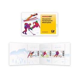 Markenset "Olympische / Paralympische Winterspiele", 0,95+0,40 &euro;, 1,10+0,45 &euro;, 1,80+0,55 &euro;, 3er-Set