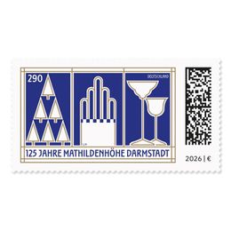125 Jahre Mathildenh&ouml;he Darmstadt, Briefmarke zu 2,90 &euro;, 10er-Bogen