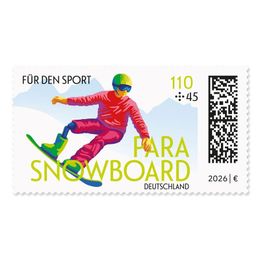 Olympische / Paralympische Winterspiele - "Para Snowboard", Briefmarke zu 1,10 + 0,45 &euro;, 10er-Bogen