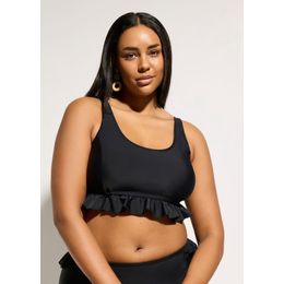 bonprix Bedeckendes Bustier-Bikinioberteil schnell trocknend, schwarz, Gr.50, Modisches Bustier-Bikinioberteil im schnell trocknendem Material