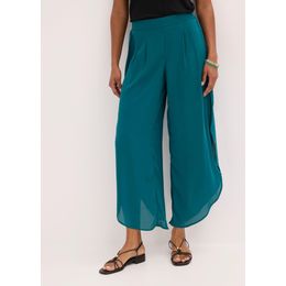 bonprix Palazzo-Hose mit Schlitz, petrol, Gr.38, Sommerliche Palazzo-Hose mit seitlichem Schlitz