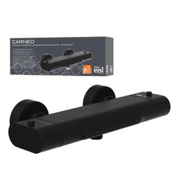 EISL&reg; Wannenthermostat EISL "CARNEO", schwarz (schwarz matt), B:27cm H:3,4cm T:72cm, Messing, Armaturen, Schwallauslauf, Eco-Stopp-Funktion, Sicherheitssperre