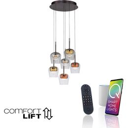 LED Pendelleuchte "Q-KON", mehrfarbig, 6, &Oslash; 50cm, 1 Stk., NEUHAUS Q SMART HOME LIGHTS, Leuchten, LED Pendelleuchte