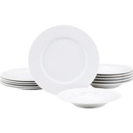 Tafelservice Creatable "Polo, Service 12-tlg.", wei&szlig;, 12, Porzellan, Geschirr-Sets, Tafelservice, Teller Set, Daily Use, Zeitlos