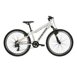 Kinderfahrrad KROSS "KROSS Kinderad 24" Dust JR 1.0 Grau 8 G&auml;nge" Gr. 30, grau, schwarz, Fahrr&auml;der, Kinder, 30cm, 24 Zoll (60,96cm) hinten: 24 Zoll (60,96cm)