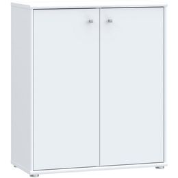 Kommode FORTE "Tempra, Kommode, 2 gro&szlig;e T&uuml;ren, H&ouml;he 85,5 cm", wei&szlig;, B:73,7cm H:85,5cm T:34,8cm, Sideboards, Kommode, Breite 73,7 cm