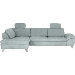 Ecksofa DIE PLANBAR "MP-IN14007, Breite 306 & 318 cm w&auml;hlbar", famosa ocean, B:306cm H:84cm T:197cm, 100% Polyester, Sofas, Ecksofa, wahlweise mit Bettfunktion und verstellbaren Kopfst&uuml;tzen