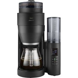 Melitta Kaffeemaschine mit Mahlwerk "AromaFresh X 1030-06", silber (schwarz, silber), 1,25 l, 10, Kaffeemaschinen, 11 Mahlgradeinstellungen,Kaffeebohnen/-pulver, Timer,Warmhalteplatte