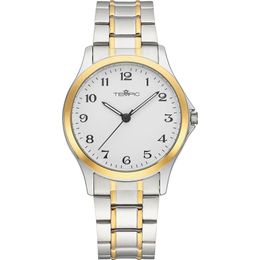 Quarzuhr Tempic, silber (silbergoldfarben), Armbanduhren, Herren, Quarzuhr, Armbanduhr, Herrenuhr, analog, Edelstahlarmband