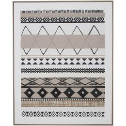 Bild mit Rahmen Gilde "Bild rechteckig Mwaki braun; schwarz; wei&szlig; H. 102 cm", braun (farbe bild(er): braun, schwarz, wei&szlig;), B:82cm H:102cm T:4,5cm, Kunststoff, Leinwand, Bilder