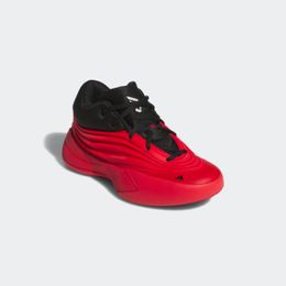 Basketballschuh adidas Performance "DAME X J", M&auml;dchen, Gr. 37, schwarz (pure ruby, core schwarz, zero metallic), Synthetik, Textil, Schuhe, Signature-Schuh von Damian Lillard, f&uuml;r Kinder & Jugendliche