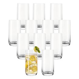 Glas Leonardo "Trinkglas Daily 330 ml 12er Set transparent", bunt (transparent), Glas, Trinkgef&auml;&szlig;e, Kaffeetasse