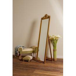 Dekospiegel Home Affaire "King, Ganzk&ouml;rperspiegel Barock Antikstil", goldfarben, B:45cm H:180cm T:6cm, Glas, Spiegel, Standspiegel mit aufwendigen Verzierungen, HxB: 180x45 cm