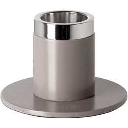Kerzenleuchter Fink "ENNO", braun (hellbraun), B:8cm H:5cm T:8cm &Oslash;:8cm, Metall, Kerzenhalter