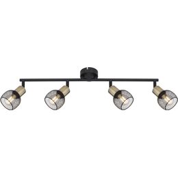 Globo LIGHTING Deckenstrahler "FIASTRA", schwarz, 1 Stk., Leuchten, Deckenspot/schwarz/Schirme aus Metallgeflecht/Flur/beweglich, Deckenstrahler