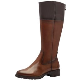 Stiefel Tamaris "Tamaris Stiefel Leder/Textil", Damen, Gr. 36, muscat, Leder, Textil, Schuhe Stiefel