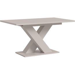 Esstisch Home Affaire "Motus, ausziehbar 150 -190 cm, inklusive 40 cm Einlegeplatte", kaschmir, kaschmir, kaschmir, B:150cm H:76cm T:90cm, Tische, Esstisch, X-Gestell mit Bodenplatte, Tisch, K&uuml;chentisch, Esszimmer, K&uuml;che