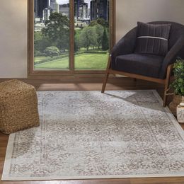 Teppich LIVABLISS "MONTREAL", beige (elfenbein), B:200cm H:10mm L:275cm, Polypropylen (PP), Teppiche, Teppich, Vintage Orient Teppich im Boho Stil