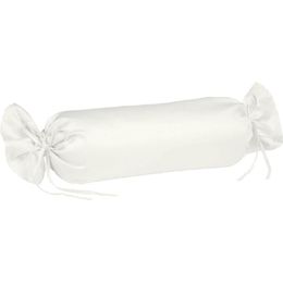 Nackenrollenbezug Fleuresse "Colours", beige (naturwei&szlig;), B:15cm L:40cm, Mako-Satin, Obermaterial: 100% Baumwolle, Kissenbez&uuml;ge, Mako Satin, gl&auml;nzend, glatt, Premium Qualit&auml;t