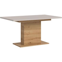 Esstisch Home Affaire "Motus, ausziehbar 150 -190 cm, inklusive 40 cm Einlegeplatte", artisan eiche nachbildung, kaschmir, artisan eiche nachbildung, kaschmir, B:150cm H:76cm T:90cm, Tische, Esstisch, S&auml;ulengestell mit Bodenplatte, Tisch, K&uuml;chentisch, Esszimmer, K&uuml;che
