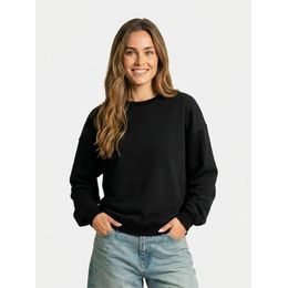 Strickpullover ITS MAY "ITS MAY Sweater Haliey", Damen, Gr. M/L, schwarz, Obermaterial: 95% Baumwolle, 5% Elasthan, Pullover Strickpullover
