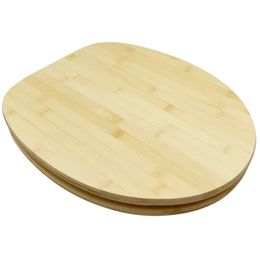 WC-Sitz ADOB "Bambus", braun (hellbraun), B:37cm H:5,8cm L:44,5cm, Holz teilmassiv, WC-Sitze, geeignet f&uuml;r alle handels&uuml;blichen WC's