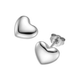 Paar Ohrstecker Firetti "Schmuck Geschenk Silber 925 Ohrschmuck Ohrringe Herz", silberfarben, Ohrringe, Damen, Silber 925 (Sterlingsilber)