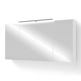 Pharao24.de Badezimmerspiegelschrank Badschrank Spiegel in Wei&szlig; 120 cm breit