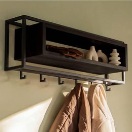Pharao24.de Garderobe H&auml;ngegarderobe aus Metall und Eiche Massivholz
