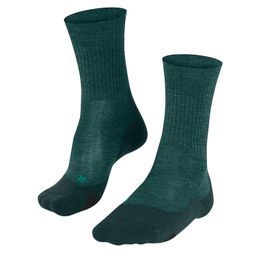Wandersocken Falke "TK2 Explore Wool", Herren, Gr. 44-45, holly, Materialmix, normal, Socken, hoher Komfort im Mittelgebirge, atmungsaktiv, schnelltrocknend