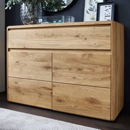 Pharao24.de Sideboard Kommode Echtholz aus Wildeiche Massivholz 117 cm breit