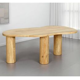 Pharao24.de Wohnzimmertisch Designercouchtisch aus Massivholz in Akaziefarben