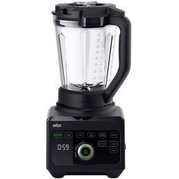 Braun Standmixer "PowerBlend 9 JB 9040 BK - 1600W, Hochleistungsmixer, 18 Programme, 3 L", schwarz, B:20cm H:43cm T:20cm, Zerkleinerer, 45.000 U/min, 10 Geschwindigkeiten, Suppenfunktion, sp&uuml;lmaschinenfest