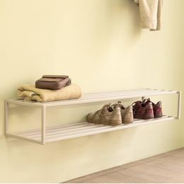 Pharao24.de Schuhregal Schuhablage in Taupe aus Stahl