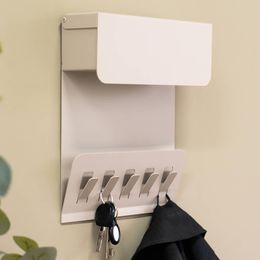 Pharao24.de H&auml;ngegarderobe Garderobe in Taupe aus Stahl
