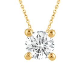 Kette mit Anh&auml;nger ONE ELEMENT "Collier Halskette aus 585 Gold - 45 cm", gold, Halsketten, Damen, 45cm, 1, Diamanten Gelbgold 585 Gold, Diamanten, Gelbgold 585, Gold, mit 1 Lab Grown Diamant 1 ct