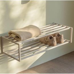 Pharao24.de Schuhregal Schuhablage aus Stahl in Taupe