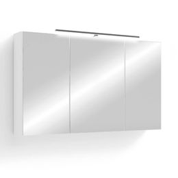 Pharao24.de Spiegelschrank Lichtspiegelschrank mit Dreht&uuml;ren f&uuml;r die Wandmontage