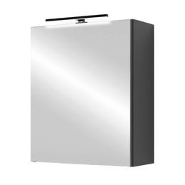 Pharao24.de Badezimmer Schrank Spiegelschrank 50 cm breit in Anthrazit