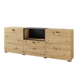 Pharao24.de Kommode Wohnzimmer Kommode in modernem Design mit Dreht&uuml;ren