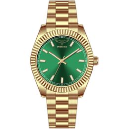Invicta Specialty 69008 Herrenarmbanduhr - Quarzwerk - Edelstahl mit gr&uuml;nem Zifferblatt - 40 mm