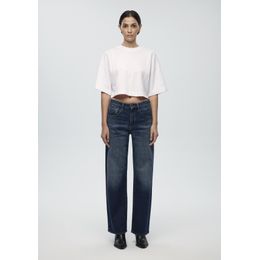 Gerade Jeans Mavi "TAYLOR", Damen, Gr. 30, L&auml;nge 32, blau (tiefblau denim), 99% Baumwolle, 1% Elasthan, gerade normal, Jeans, Denim Pants