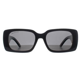 Montana Rectangle Womens Shiny Black Smoke Polarized MP194