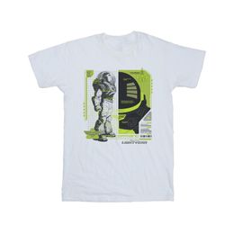 Disney - "Lightyear Buzz Tech Panel" T-Shirt f&uuml;r Herren (Wei&szlig;)