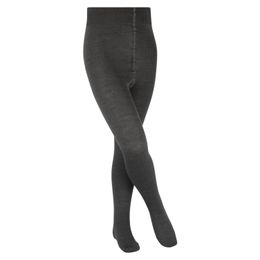 Strickstrumpfhose Falke "Comfort Wool", M&auml;dchen, Gr. 134/146, anthra.mel, Obermaterial: 70% Schurwolle, 16% Polyamid, 12% Baumwolle, 2% Elasthan, unifarben, Strumpfhosen, blickdicht, leichte, w&auml;rmende Merinowolle au&szlig;en